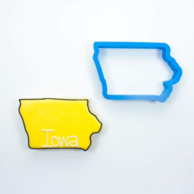 Iowa Cookie Cutter State Cookie Cutters State Shaped - Etsy