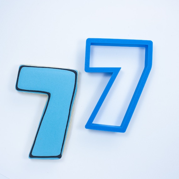 Number Seven Cookie Cutter | Number 7, Birthday, Anniversary ...