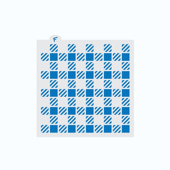 Buffalo Check Stencil | Large Buffalo Check Cookie Stencil | Plaid ...