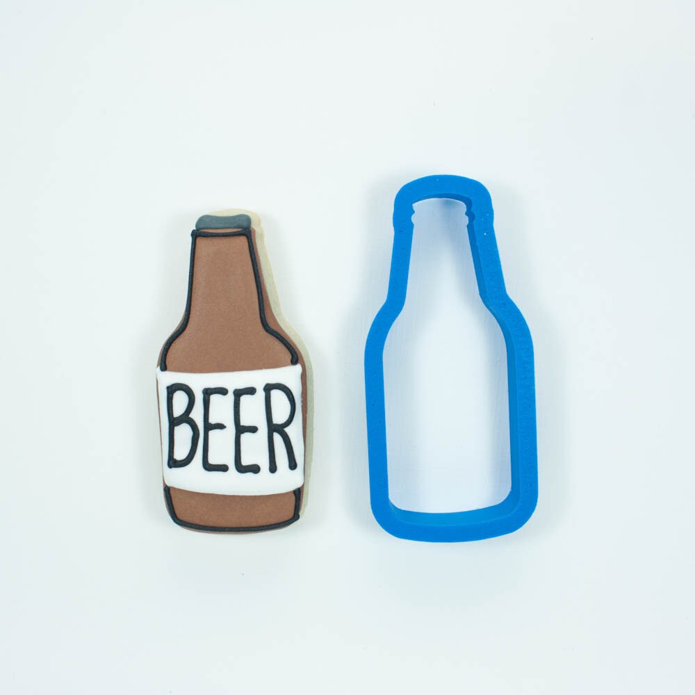 Beer Bottle Cookie Cutter Beer Cookie Cutter Bottle Cookie Etsy