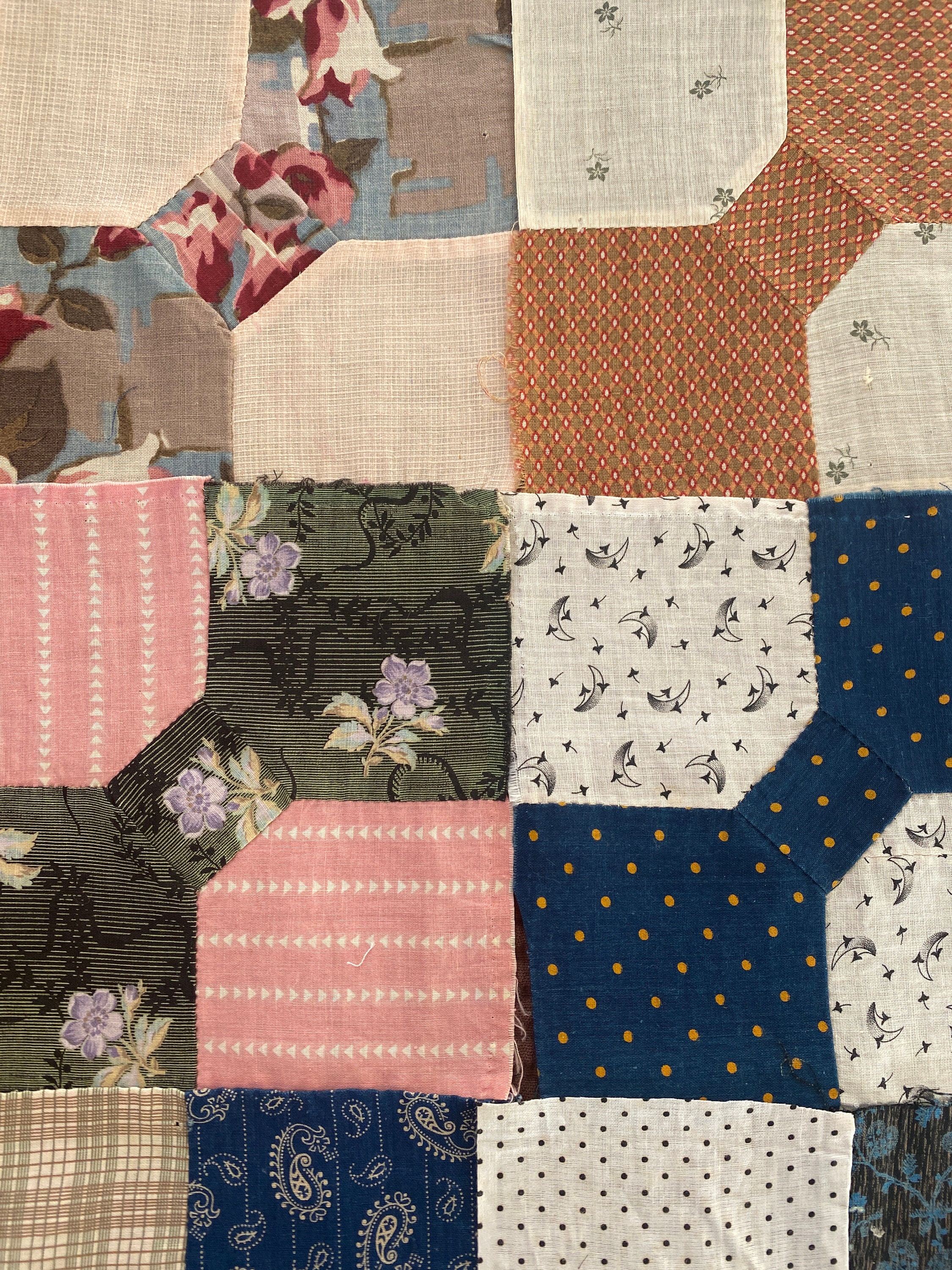 Vintage Bowtie Quilt Blocks From Early Twentieth Century Quilt - Etsy