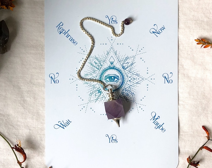 Intuitively Chosen Pendulum With a Divination Card - Etsy