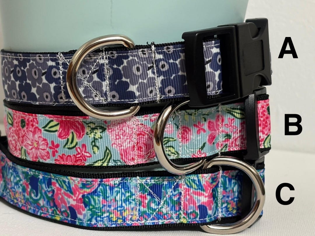 Adjustable Dog Collars and Leads, Flowers, Peony, Purple, Pink, Spring ...