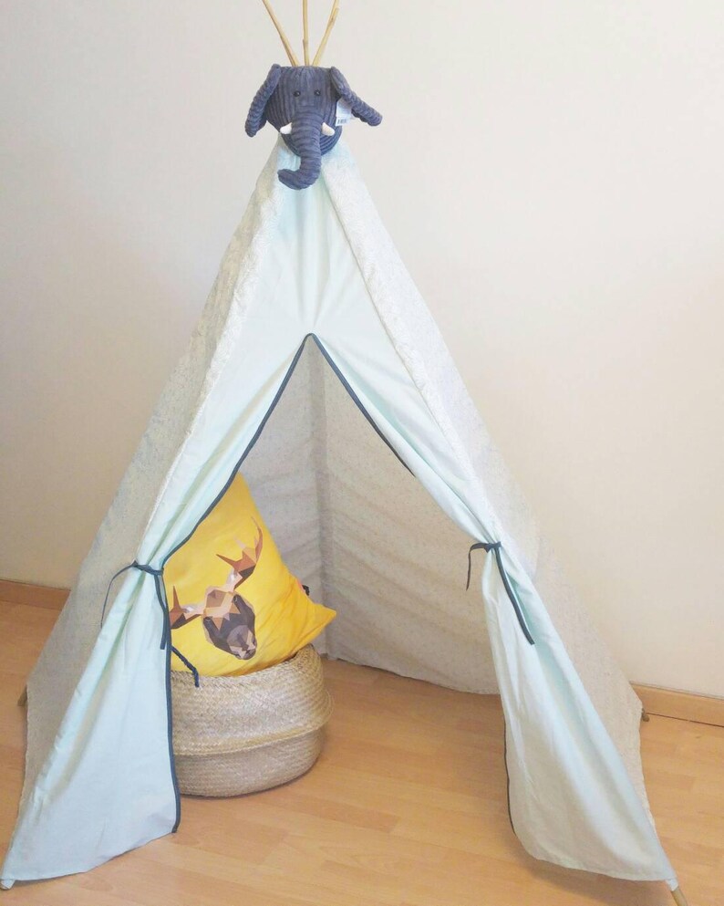 Nomadic Tipi jade. Personalized Kids Teepee. Hut. - Etsy