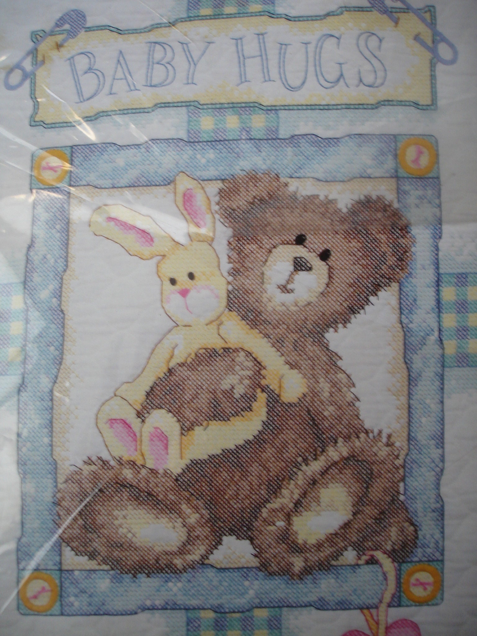 Shaggy Fur Bear is Hugging His Bunny Boarder Has a Safety Pinned Banner ...