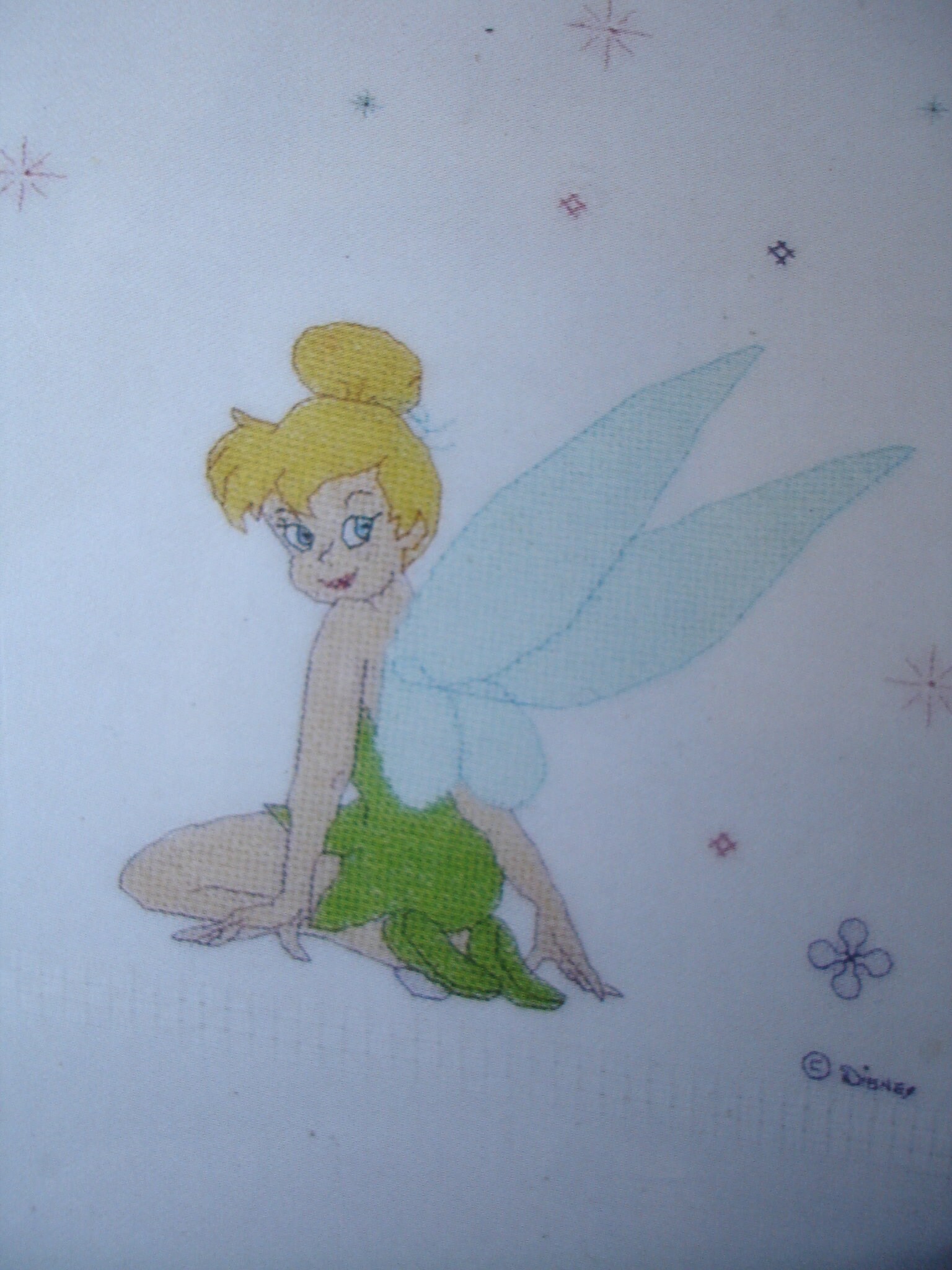 Tinker Bell Fairy by Disney/ Cross Stitch Afghan Blanket Kit/ Janlynn ...