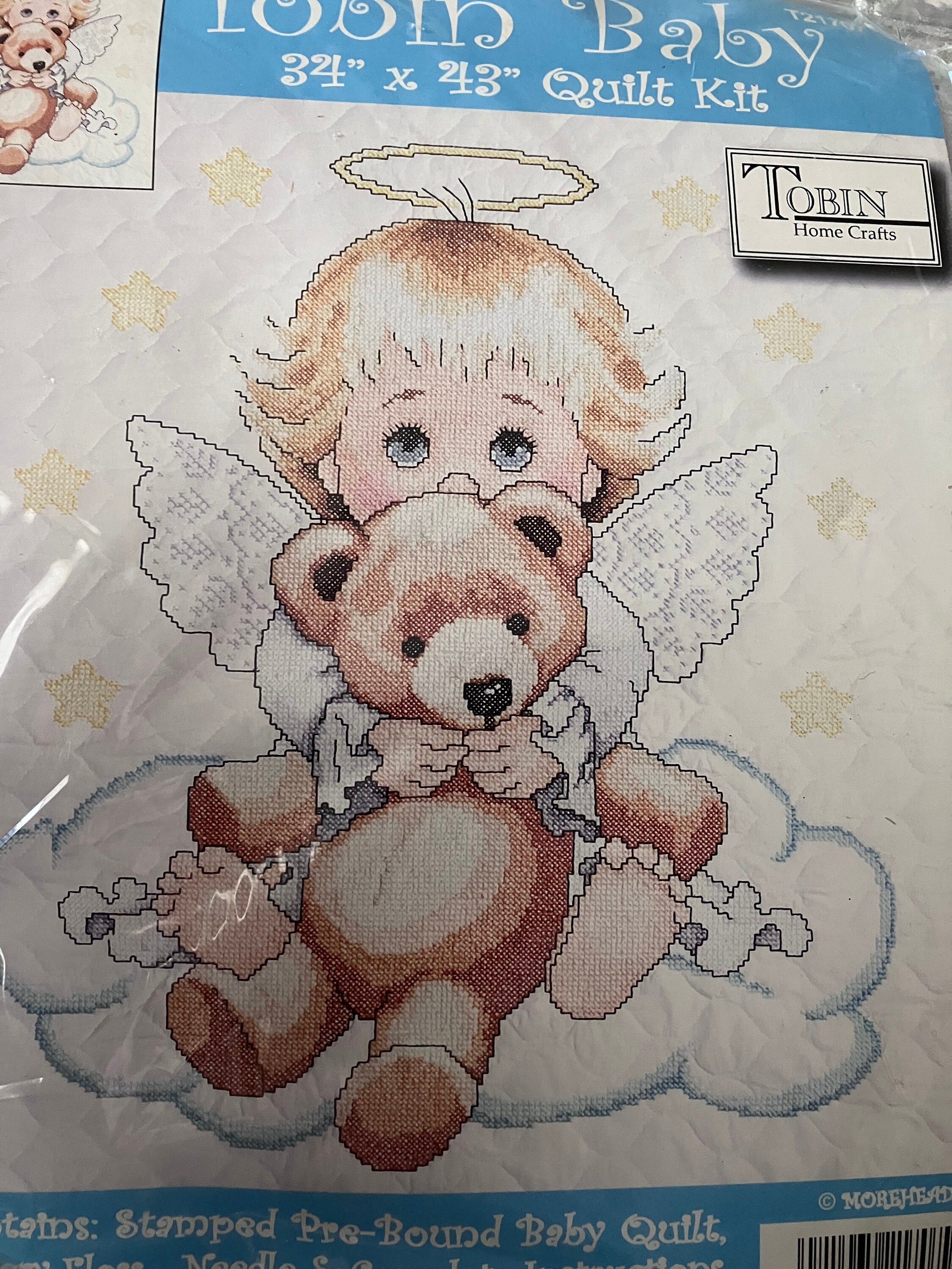 Angel Holding Her Teddy Bear While They Are Floating on a Cloud/ Cross ...