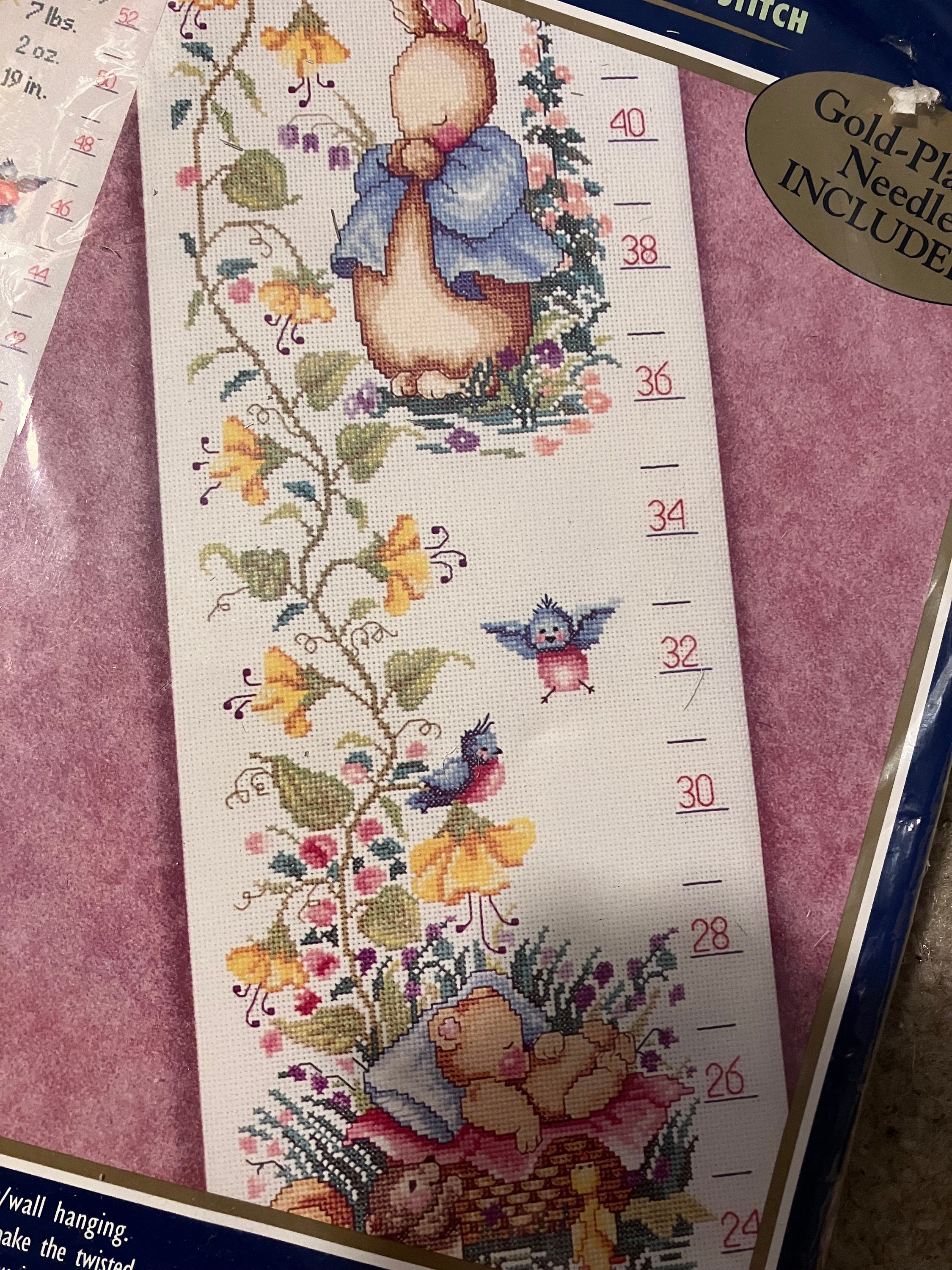 Peter Rabbit New Little One Growth Chart Cross Stitch Kit #42104 by ...