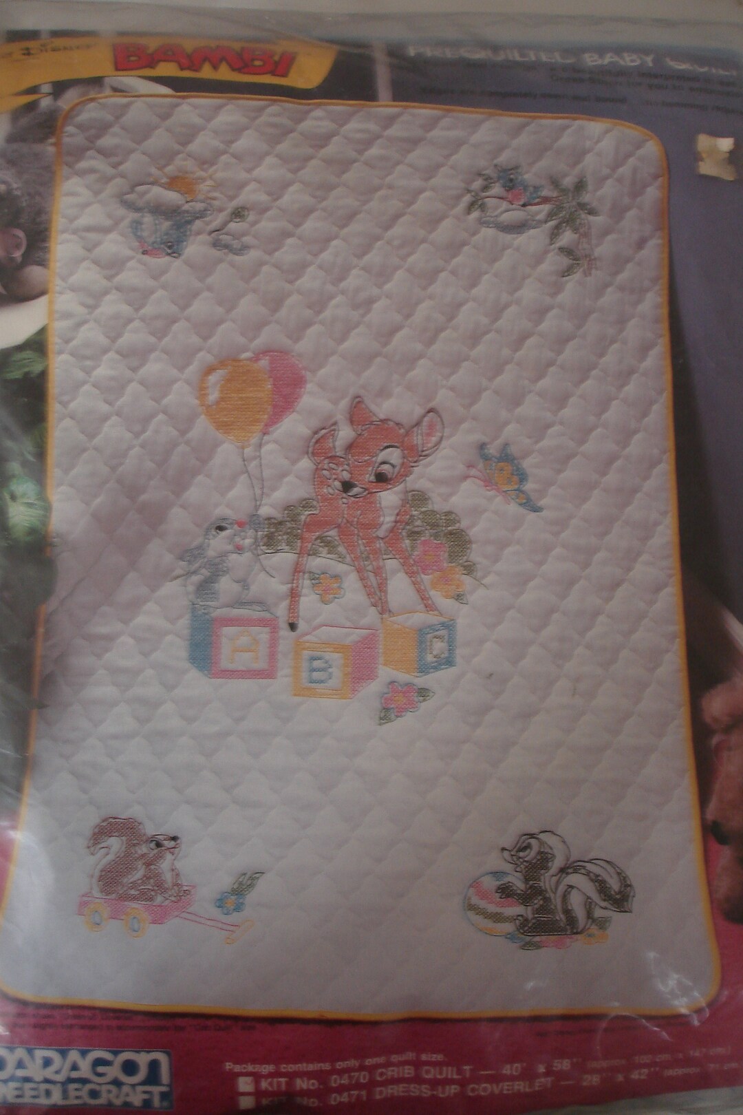 Walt Disney Studios Bambi & Friends Cross Stitch Quilt Kit/ Measures ...