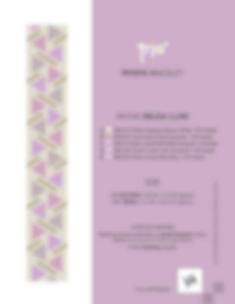 Peyote Beaded Bracelet Pattern, Odd Count, Miyuki Delica (PDF Pattern ...