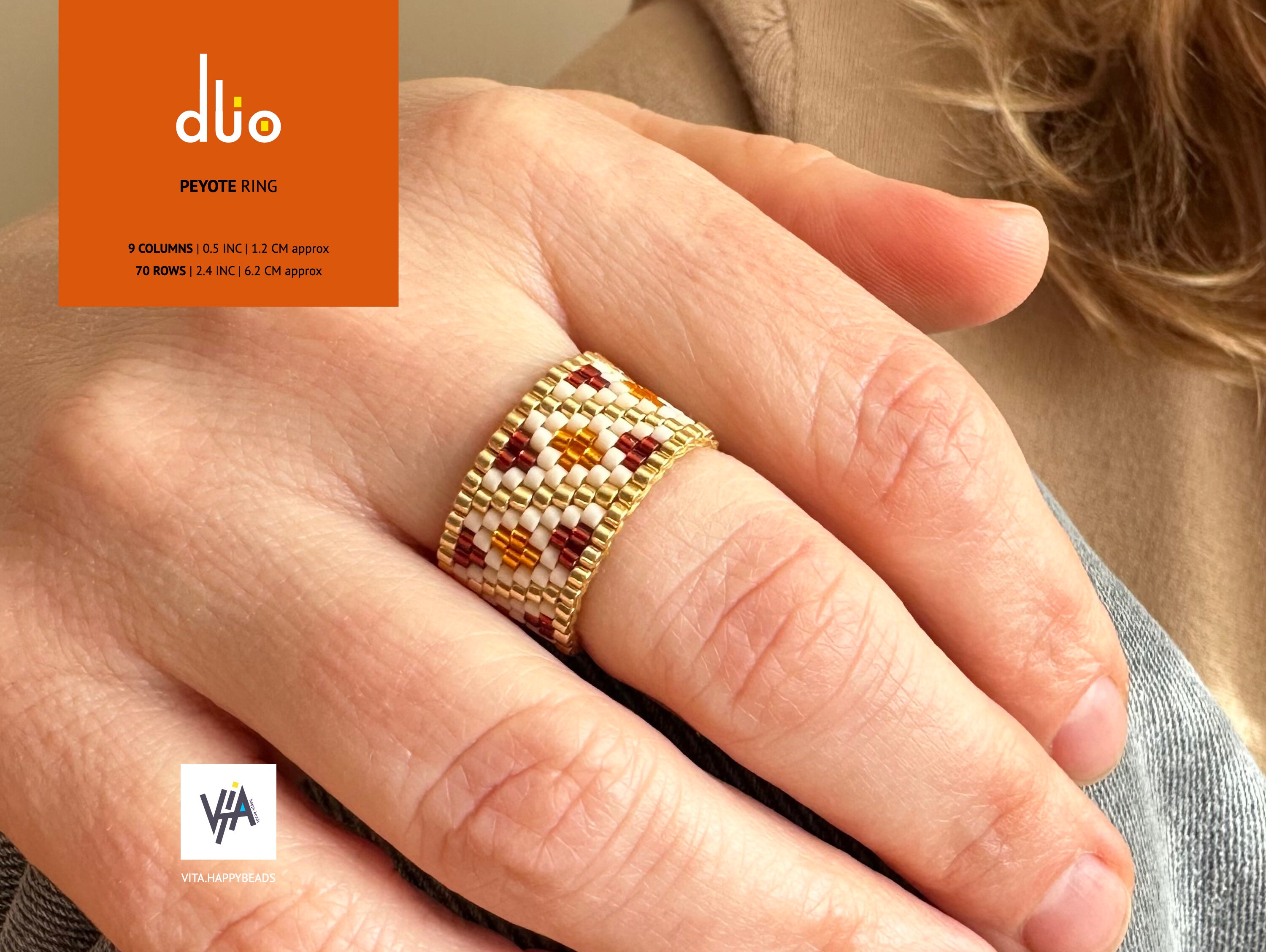 Miyuki Ring Pattern, Peyote Stich Pattern, Beading Tutorial, Odd Count ...