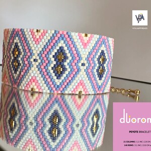 Peyote Pattern Bracelet, Miyuki Pattern Bracelet, Beadwork, Peyote ...