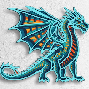 3D Layered Dragon SVG File: Laser Cut Papercut Design (digital Download ...