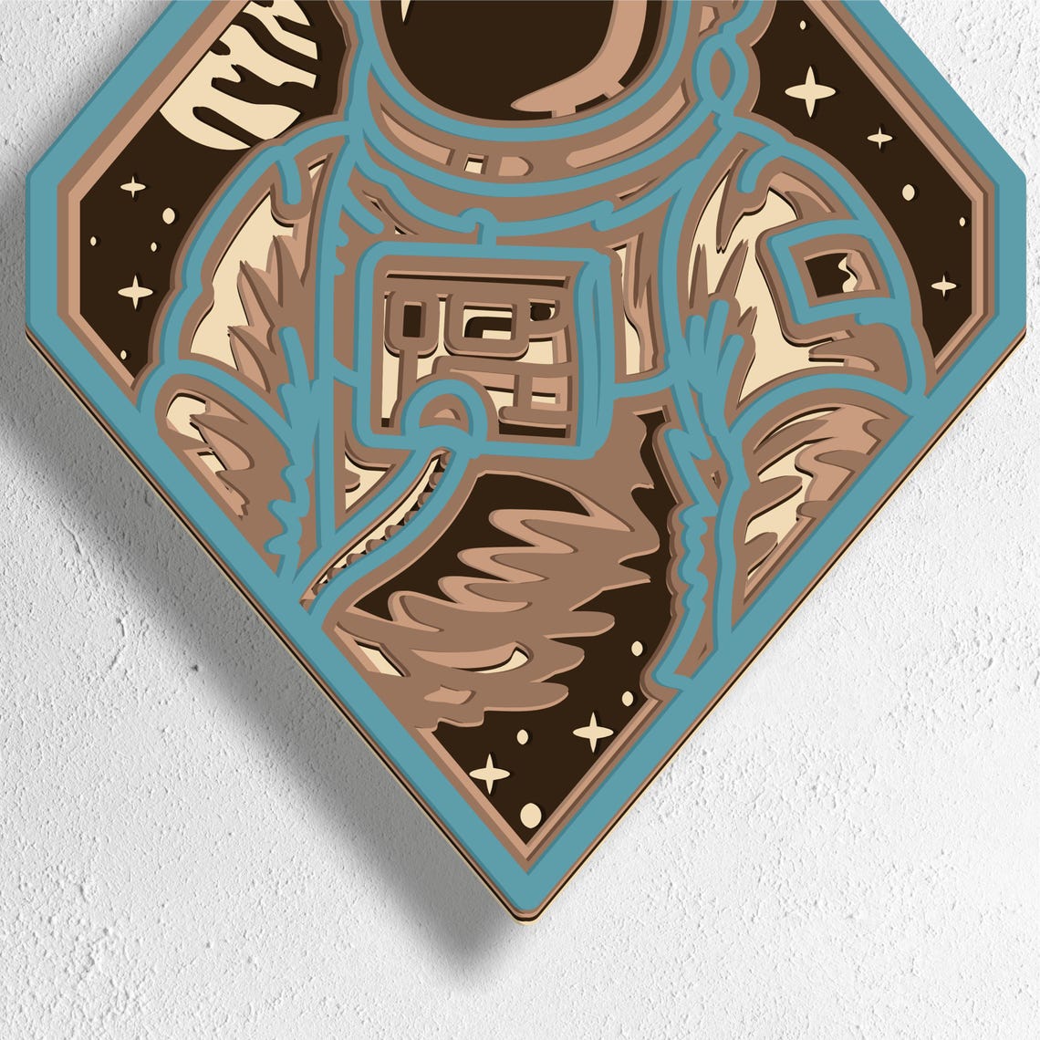 Astronaut 3D Mandala SVG Layered | Space Laser Cut File | Cosmic Cricut ...