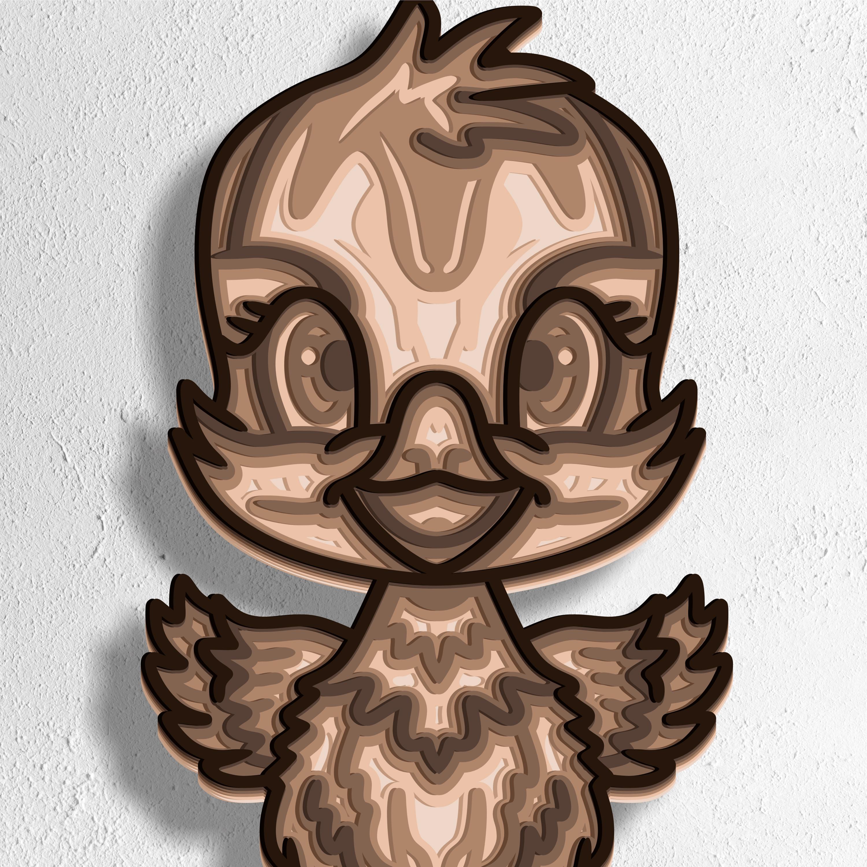 Layered Duck SVG | Cute Duckling Wooden Art | 6 Layer Duck SVG for ...