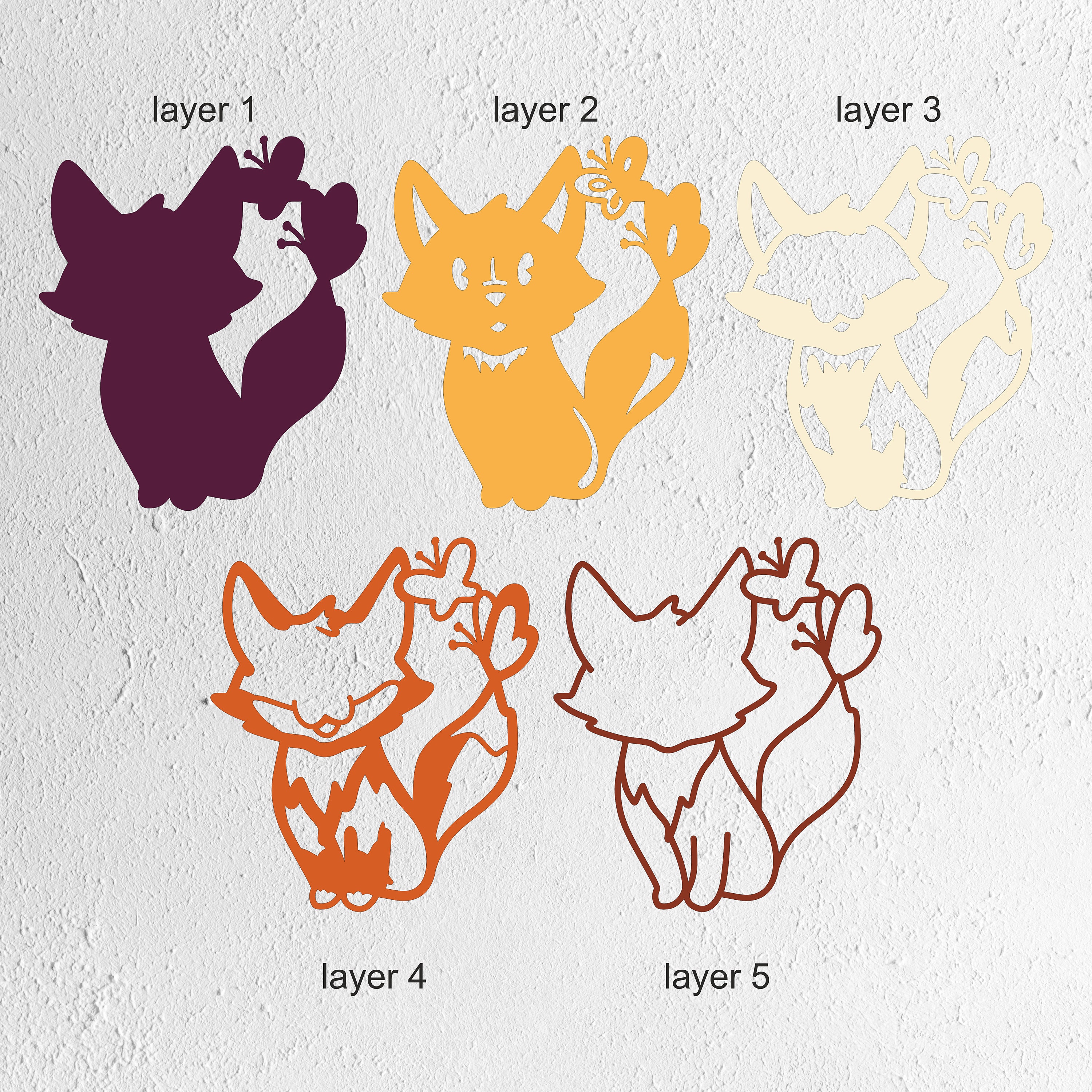 Fox 3D Multilayer SVG. Funny Fox Laser Cut Home Decor. Funny Fox SVG ...