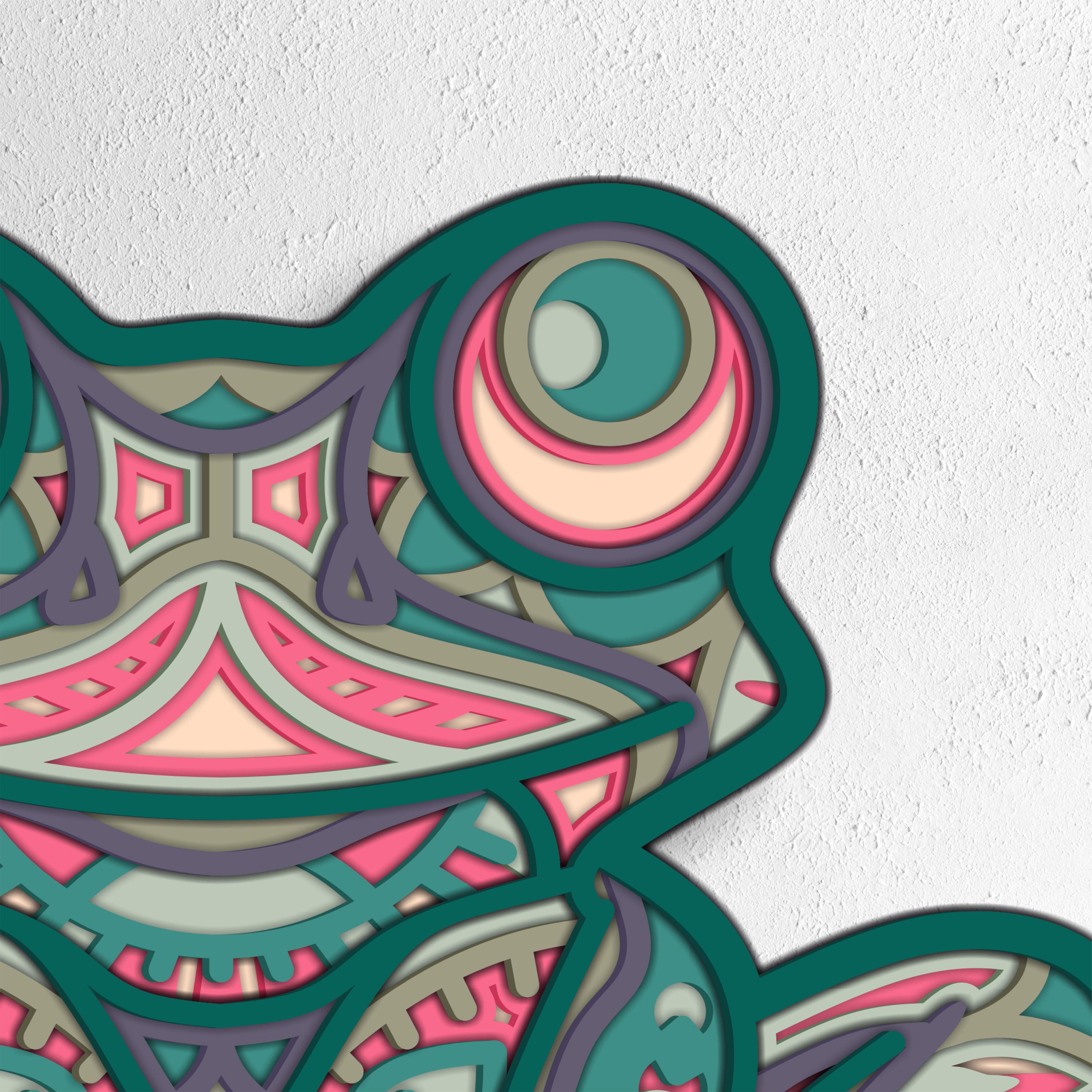 Frog 3D Multilayer SVG. Frog Laser Cut Home Decor. Frog SVG . Laser ...