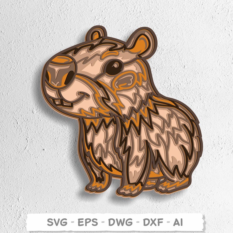 Capybara Mandala SVG: Laser Cut File, Cricut Clipart (digital Download ...