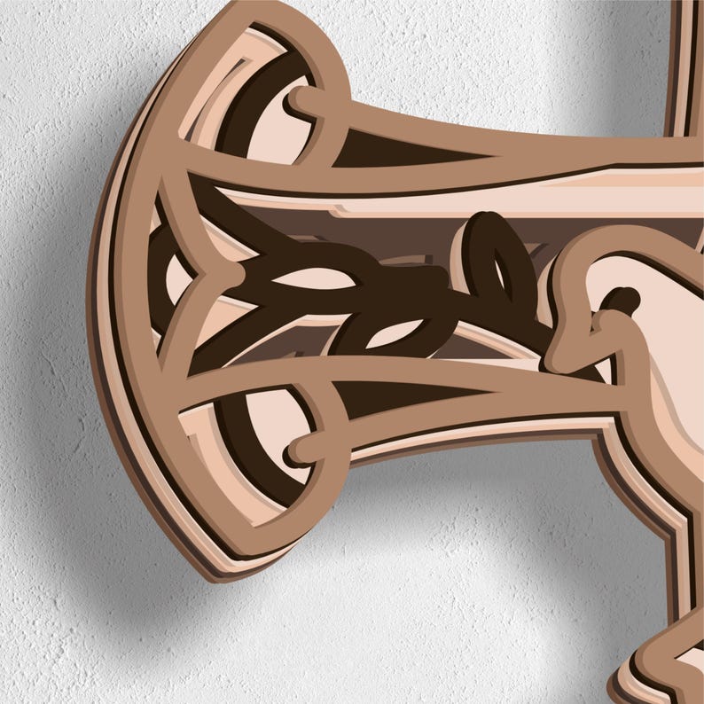 Layered Cross SVG — Christian Wall Decor, Religious Laser Cut File ...