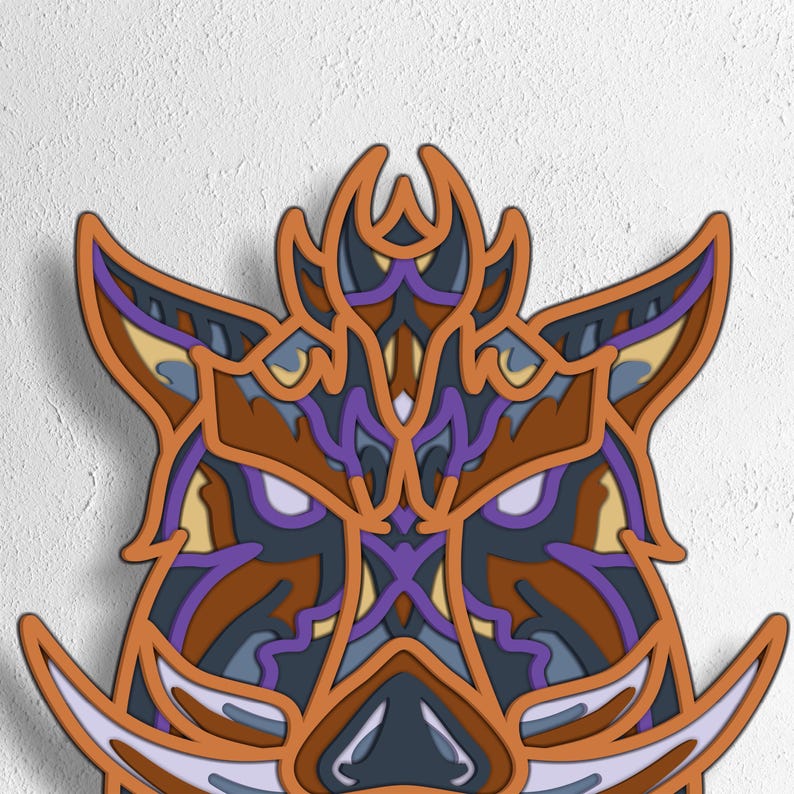 Boar 3D Multilayer SVG. Boar Laser Cut Home Decor. Boar SVG. Laser Boar ...