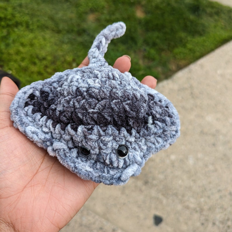 Stingray Manta Ray Handmade Crochet Plush Stuffed Animal Cuddly Soft ...