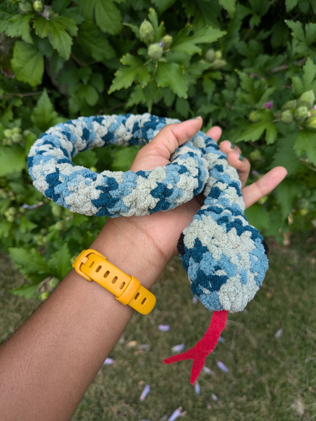 Plush Crochet Snake Stuffed Snake Soft Custom Snake Toy Snake Plushie ...