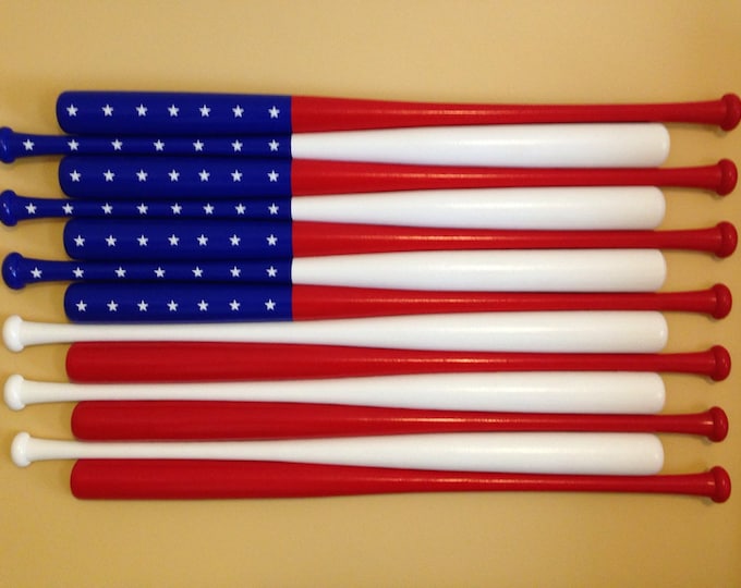 Wood Baseball Bat American Flag Made With 30 Inch Bats - Etsy