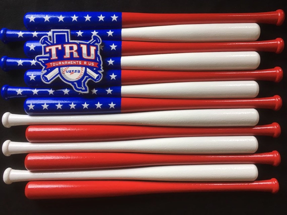 Custom Team Logo Baseball Bat Flags - Etsy