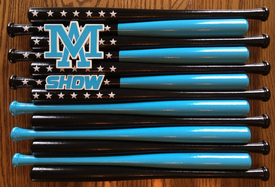 Custom Team Logo Baseball Bat Flags | Etsy