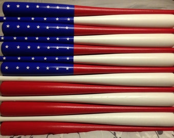 Rustic Baseball Bat American Flag Made With 30 Inch Bats - Etsy