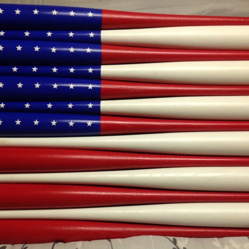 Rustic Baseball Bat American Flag Made With 30 Inch Bats | Etsy
