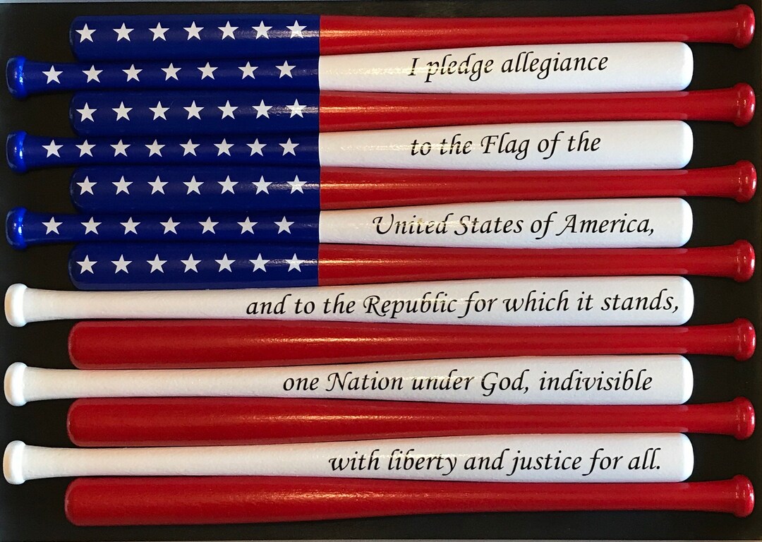 18” Custom Baseball Batflag W/ Pledge - Etsy
