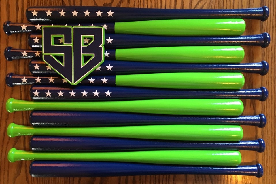 Custom Team Logo Baseball Bat Flags | Etsy