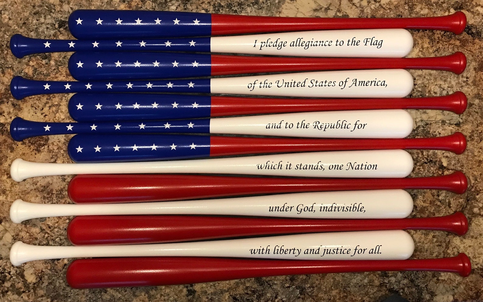 18 Custom Baseball Batflag W/ Pledge | Etsy