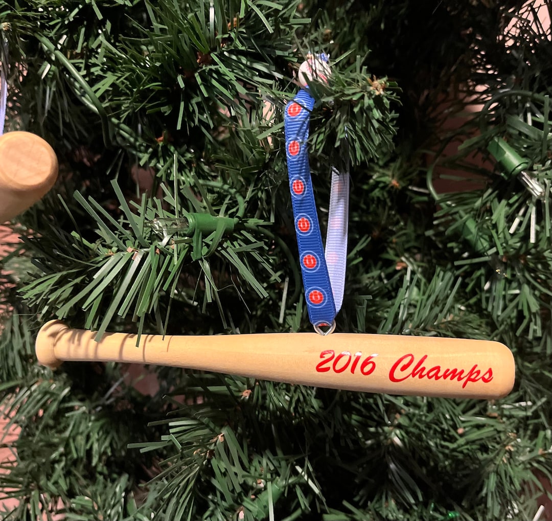 Chicago Cubs Baseball Bat Ornament - Etsy