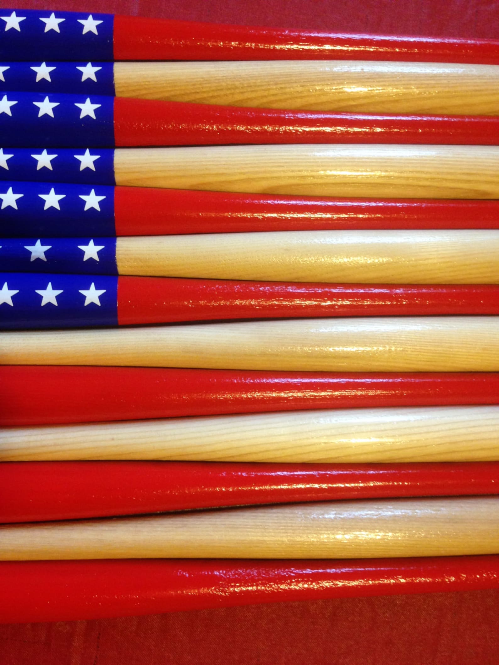 Baseball Bat Flag - 18" Wood Bats - Natural Finish - Etsy