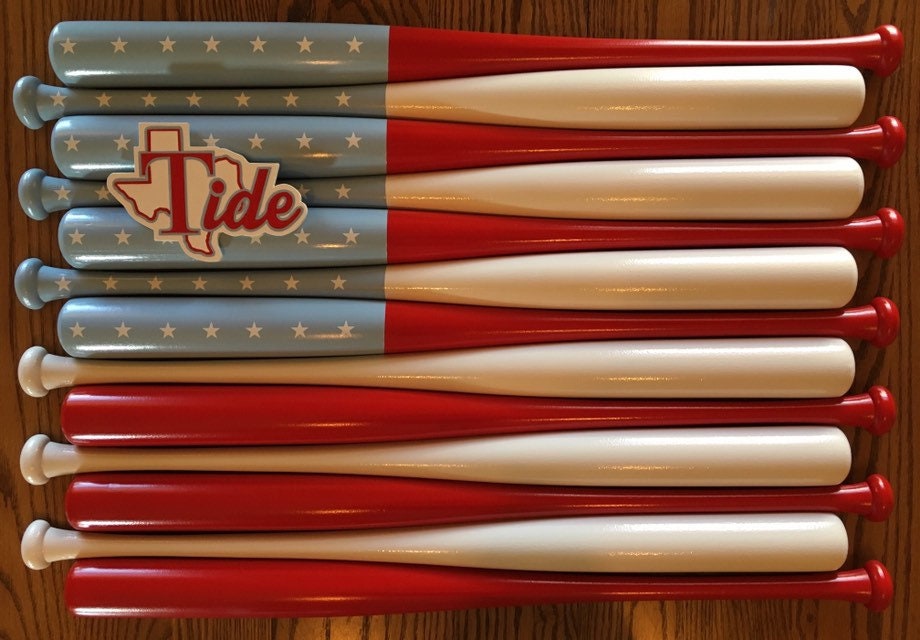 Custom Team Logo Baseball Bat Flags | Etsy