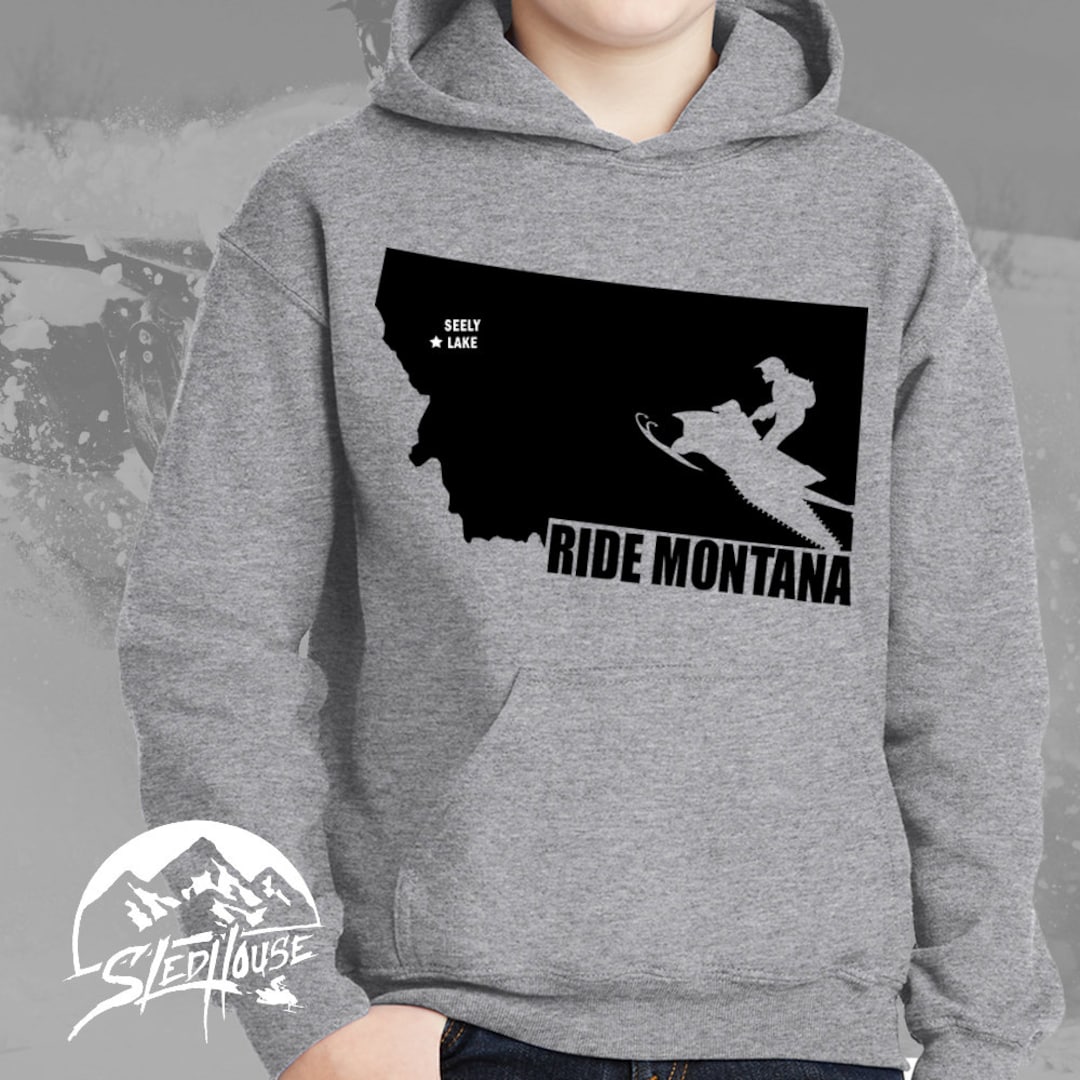 Ride Montana Hoodie, Snowmobile Sweatshirt, Sled Shirt, Winter Sports ...