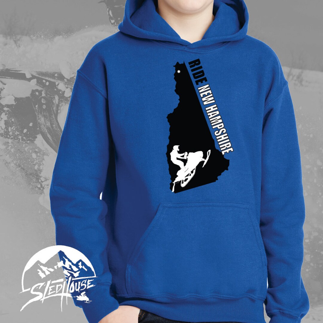 Ride New Hampshire Hoodie, Snowmobile Sweatshirt, Sled Shirt, Winter ...