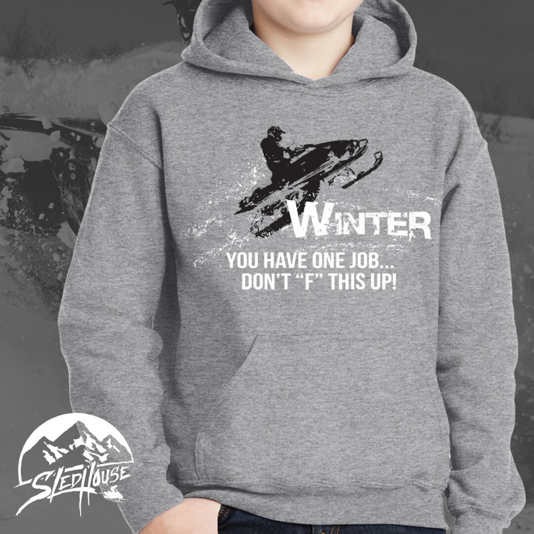 Snowmobile Hoodie: Funny Winter Sports Gift - Etsy