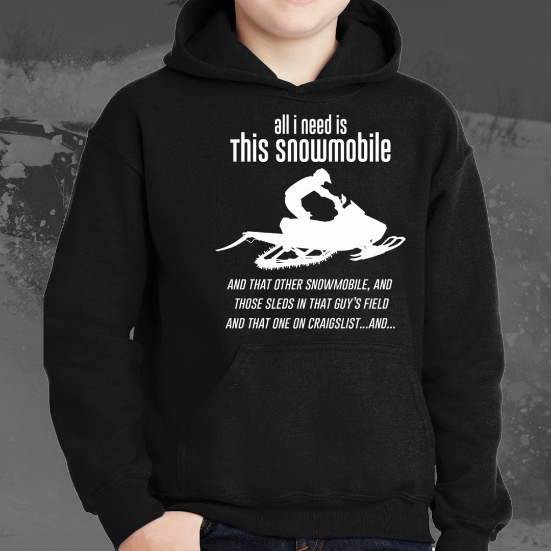 Snowmobile Hoodie: Winter Sports Lover Sweatshirt - Etsy