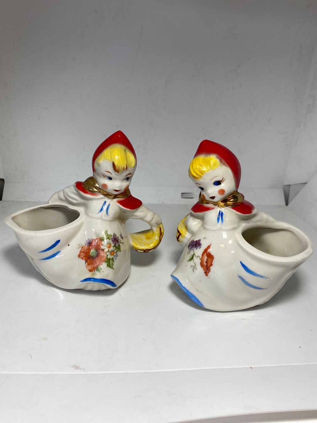 Vtg Hull Little Red Riding Hood Open Creamer Open Sugar Bowl - Etsy