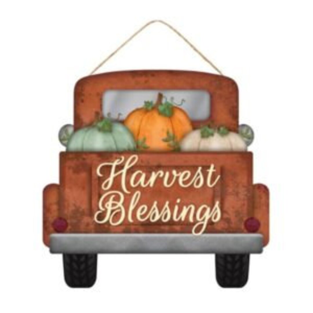 Harvest Blessings wreath Sign, Wreath Sign, Hanging Sign, Farmhouse ...