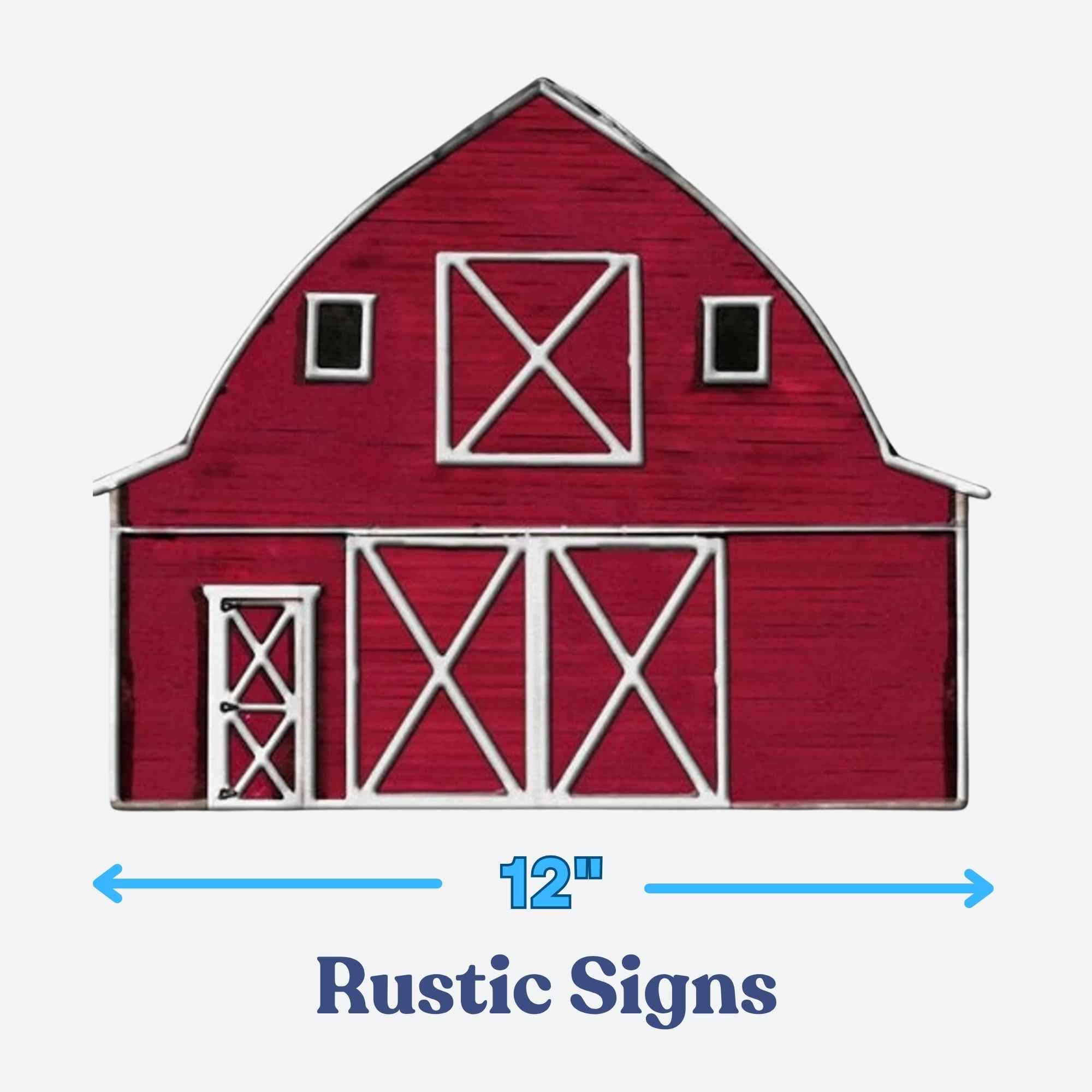 Rustic Metal Embossed Barn Sign, Farmhouse Wall Decor, Country Home ...