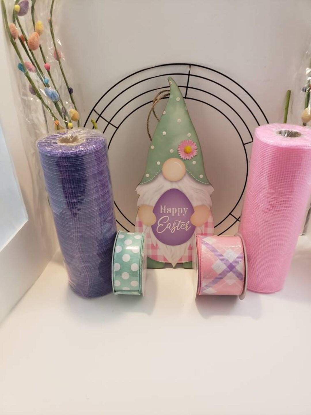 Easter Gnome Wreath Kit, Wreath Kits, Easter Wreath Kit, Wreath Kit for ...