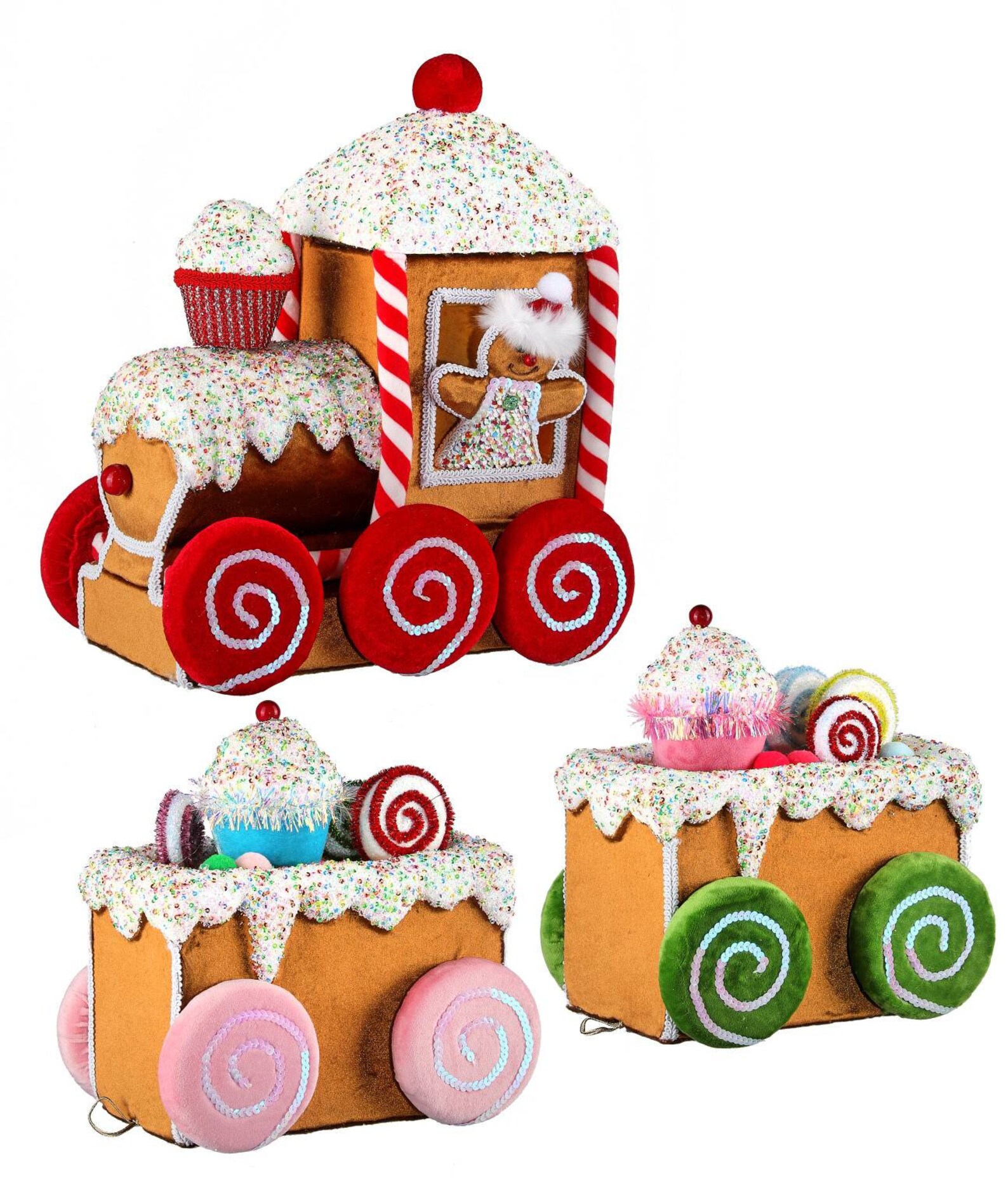 33 Velvet Gingerbread Candy Train - Etsy