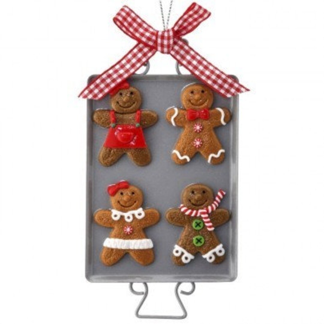 6" Clay Gingerbread Cookie Sheet Ornament - Etsy