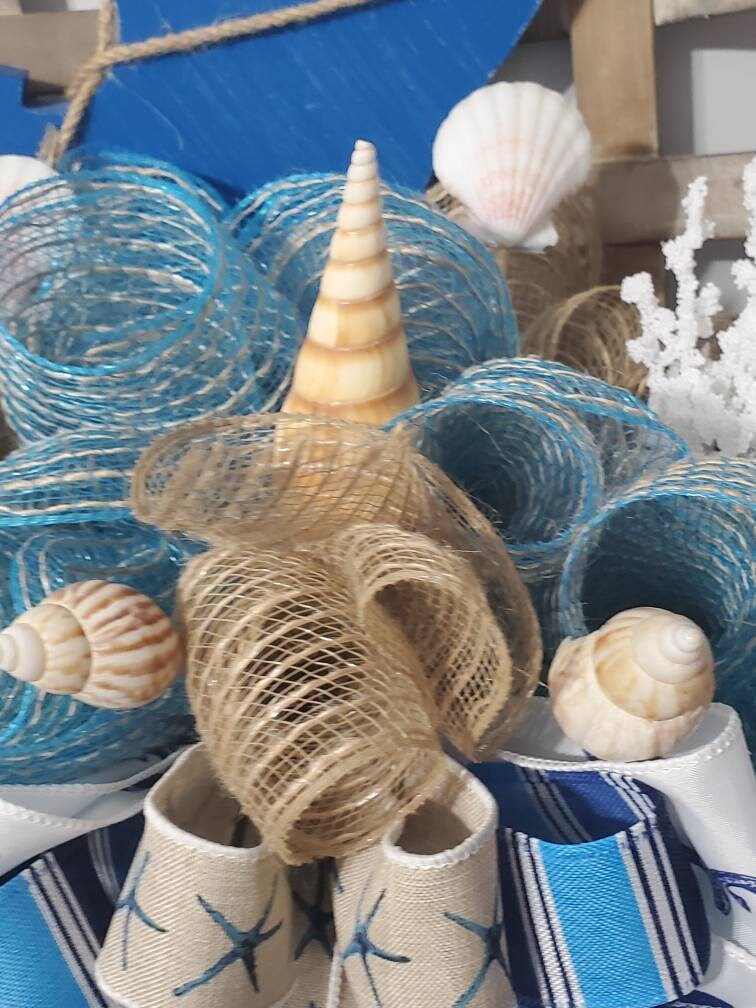 Nautical door hanger Nautical swag. Nautical wreath swag - Etsy.de