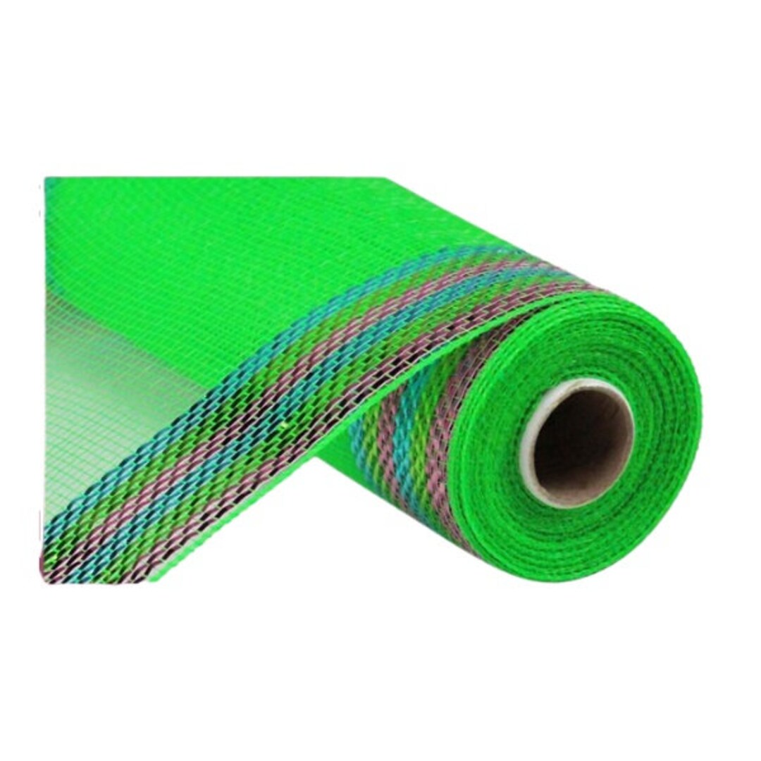 10.25x10yd Border Stripe Metallic Mesh - Etsy New Zealand