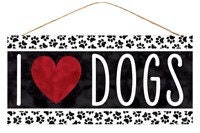 I Love Dog Sign Dog Sign Puppy Paw Dog Sign - Etsy